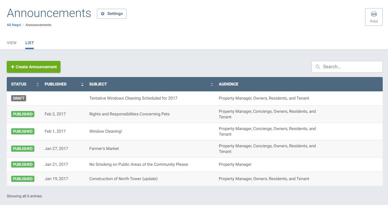 Sending Resident Announcements In Condos & HOAs - Concierge Plus
